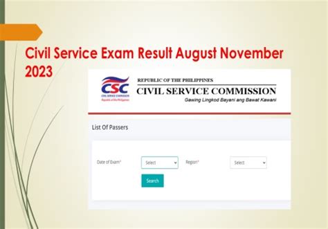 Link CSC Exam Result Aug Nov Csc Gov Ph Full List Of Passers OCSERGS