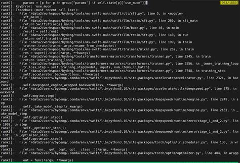 Optimizer Error When Using Muon · Issue 3287 · Modelscopems Swift