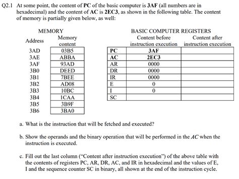 q2 1 at some point the content of pc of the basic