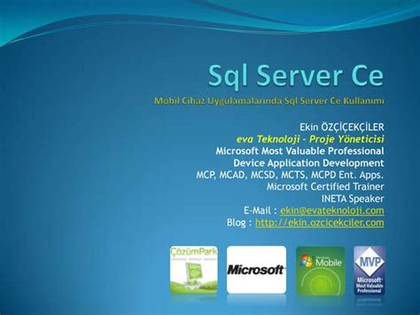Mobil Cihaz Uygulamalarında Sql Server Ce Kullanımı Ppt