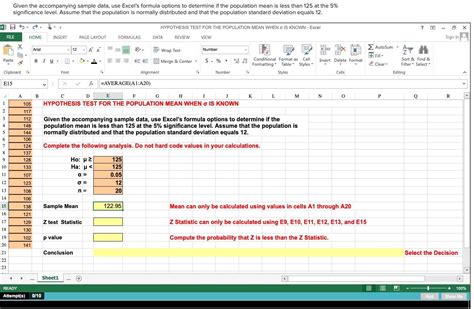Solved Given The Accompanying Sample Data Use Excel S Chegg Com