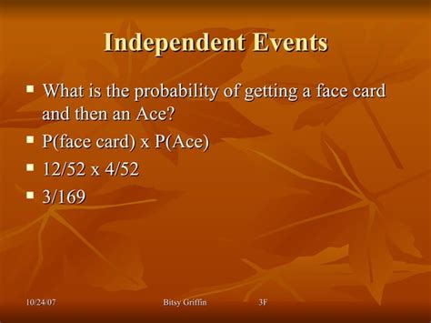 Probability Independent And Dependent Events Ppt