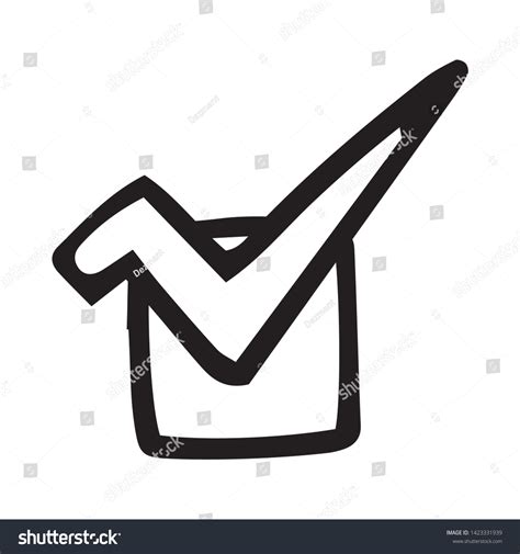 Check Mark Symbol Check Box Icon Stock Vector Royalty Free Shutterstock