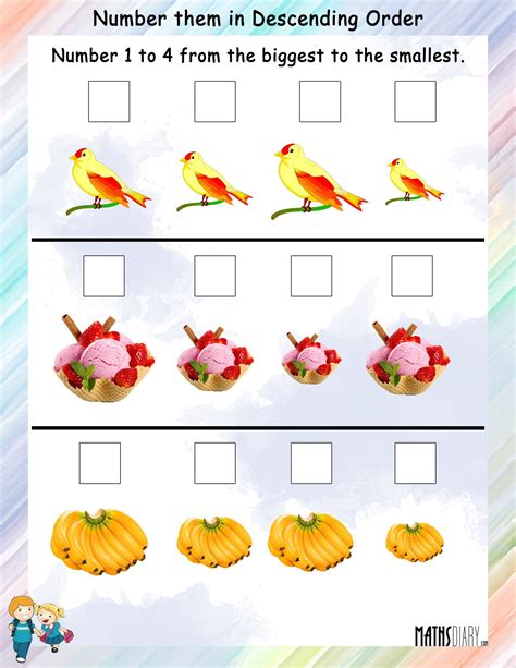 Math Worksheets For Grade 1 Ascending And Descending Order At Victor