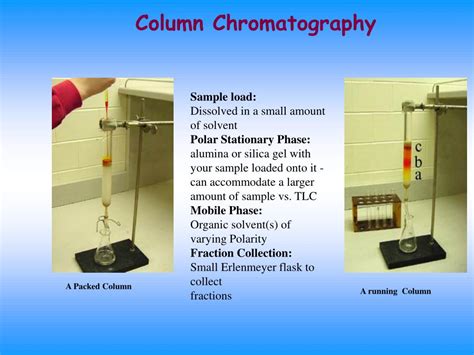 Ppt Two Main Types Thin Layer Chromatography Tlc Column Chromatography Cc Uses