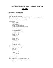 Practical Paper Solutions Structured Programming Object Course Hero
