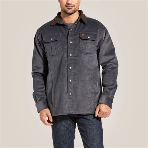 Ariat Flame Resistant Durastretch Sherpa Lined Corduroy Shirt Jacket