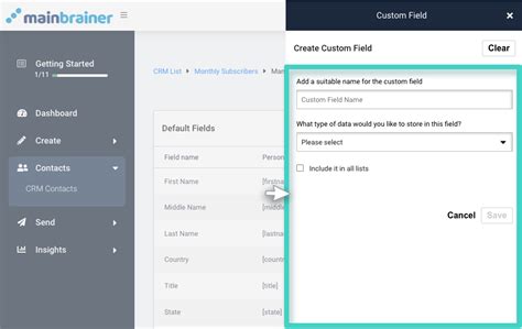 How To Create Contacts Custom Field Mainbrainer Crm