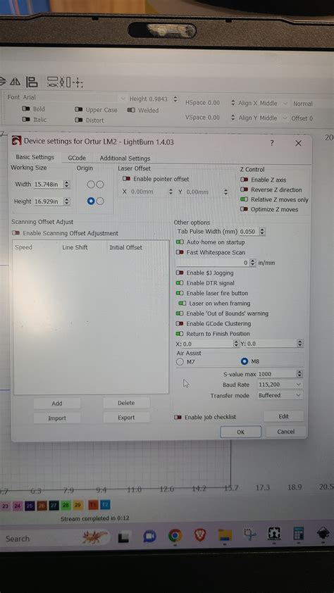 Ortur Lm2 Laser Not Turning Off Between Moves Lightburn Software Questions Lightburn