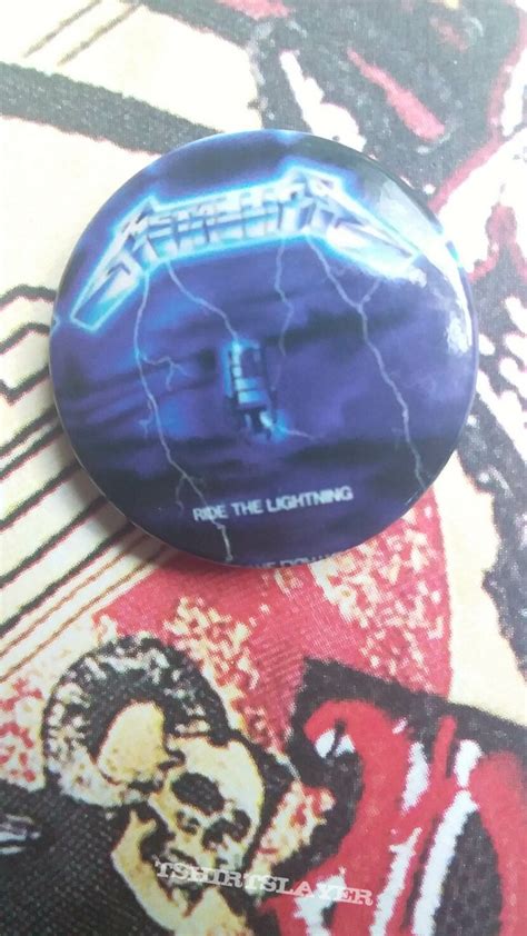 Metallica Ride The Lightning Pin Tshirtslayer Tshirt And Battlejacket