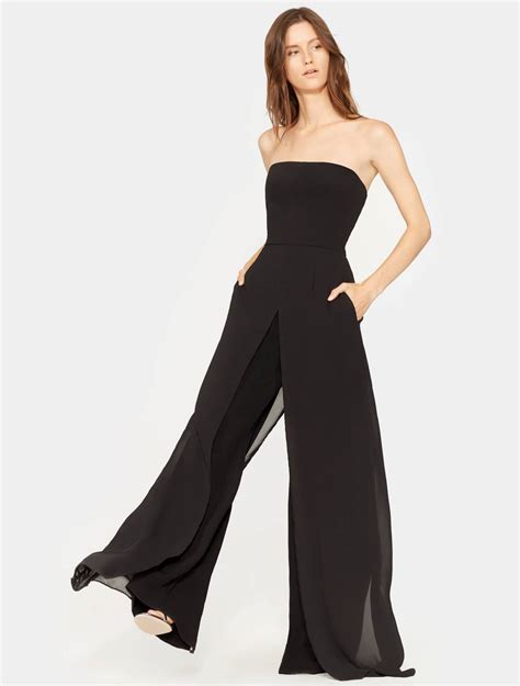 Strapless Jumpsuit W Flowy Pants