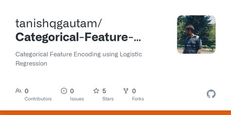 Github Tanishqgautamcategorical Feature Encoding Categorical Feature Encoding Using Logistic