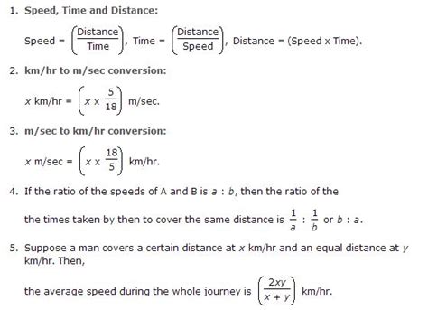 Cdse Math Speed Distance And Time Formula