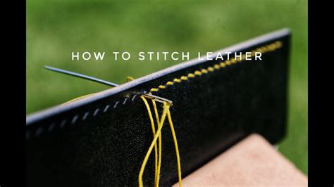 How To Saddle Stitch How To Hand Stitch Leather Wseab