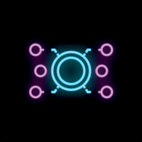 neon icon representing machine learning algorithm on black background 52806793 vector art at