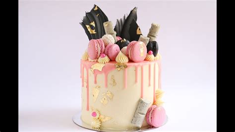 Loaded Pink Gold And Black Cake Drip Tutorial Rosies Dessert Spot