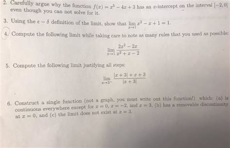 solved 2 carefully argue why the function f x rº 4