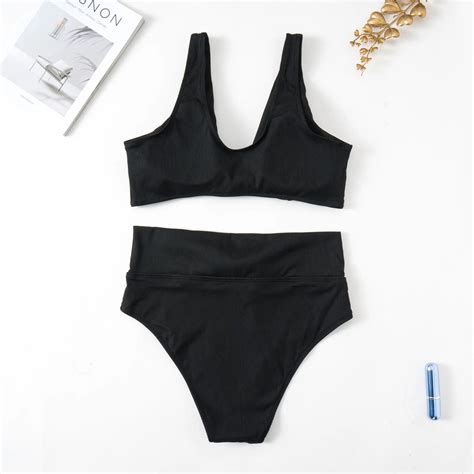 Custom Summer Best Selling Plus Size Lace Up Two Piece Black Hot Sexy