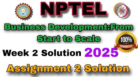 Business Development Week 2 Assignment 2 Solution Week2 Nptel Youtube