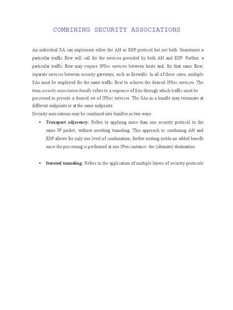Combining Security Associations Download Free Pdf Computer Security Security