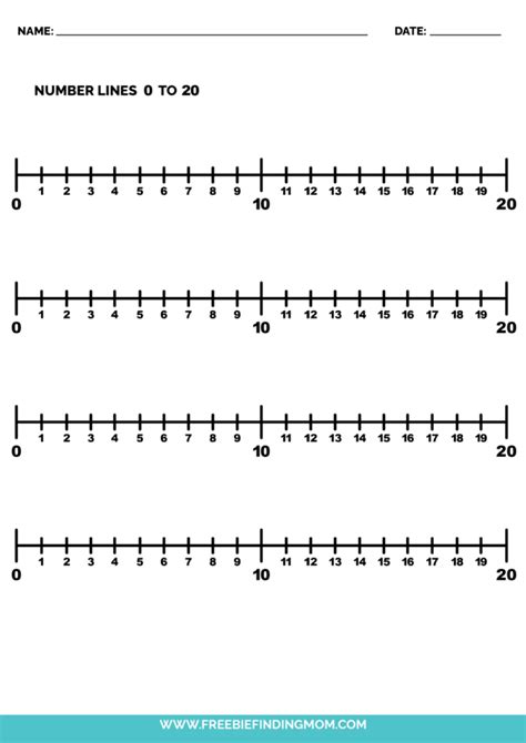 Free Integer Number Line Printables Freebie Finding Mom