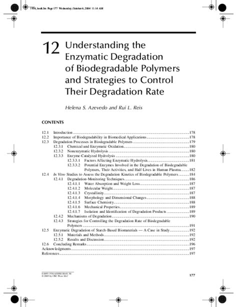 Pdf Understanding The Enzymatic Degradation Of Biodegradable Polymers And Strategies To