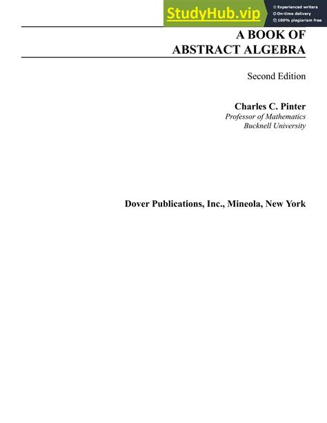 A Book Of Abstract Algebra Pdf Programming Languages Computing
