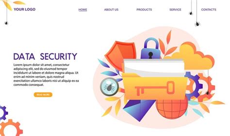 premium vector data security design concept internet data storage