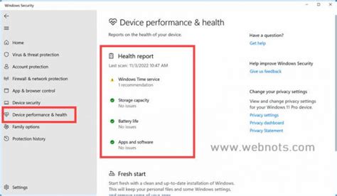 How To Check Pc Health In Windows 11 Webnots