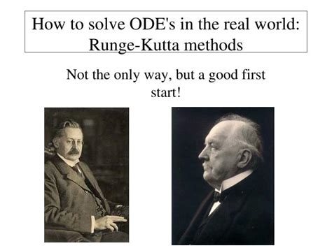 ppt how to solve ode s in the real world runge kutta methods