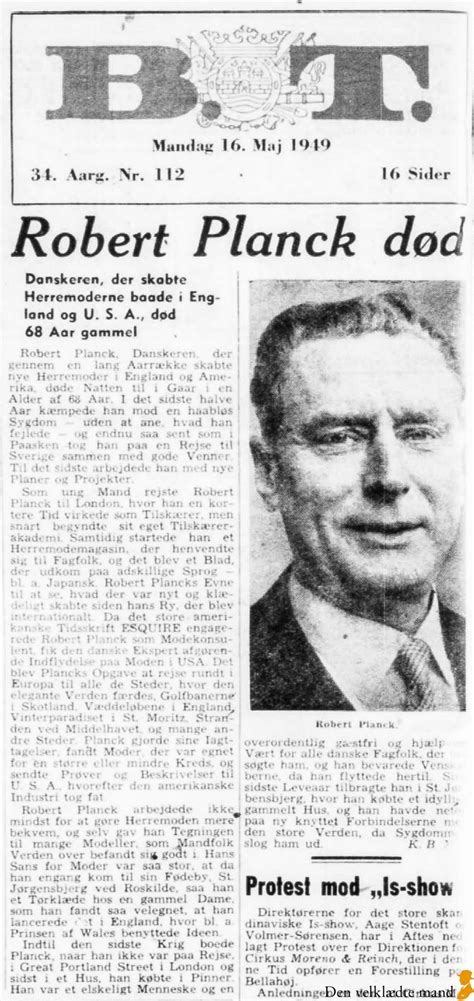 Robert Planck Fra Roskilde Var Habittens Konge Den Velkl Dte Mand