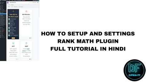 How To Setup And Settings Rank Math Plugin In Wordpress Website Full Tutorial In Hindi Youtube