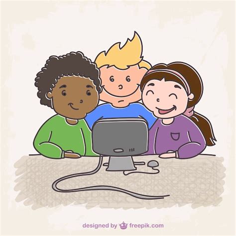 Computer Class Cartoon Images Free Download On Freepik