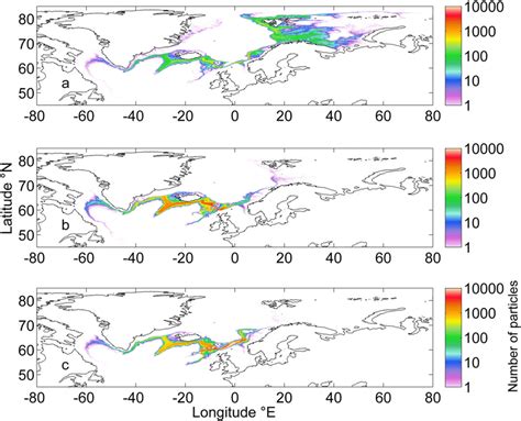 Particle Density Plot Of Particle Positions Within 200 M Of The Seabed Download Scientific