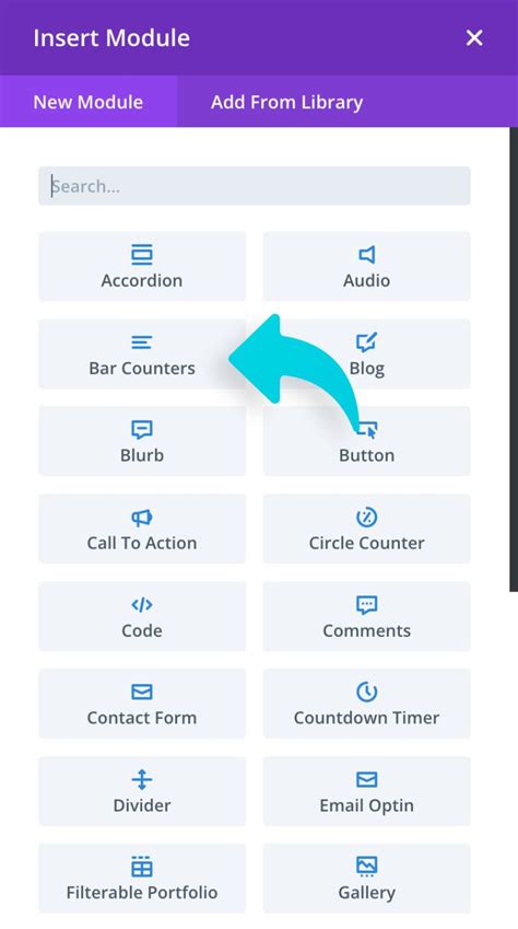 Divi Bar Counter Module Elegant Themes