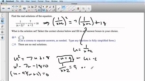 Quadratic After Substitution Example 1 Youtube