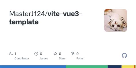 GitHub MasterJ124 Vite Vue3 Template