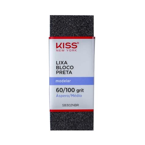 Lixa Bloco Preta Kiss New York Modelar Áspero Médio Lojaslivia