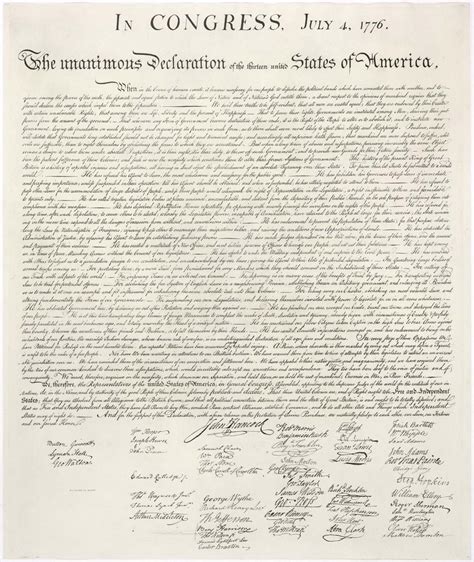 Original Declaration Of Independence National Archives