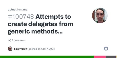 Attempts To Create Delegates From Generic Methods Declared On