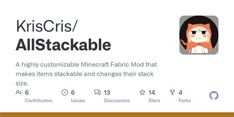GitHub KrisCris AllStackable A Highly Customizable Minecraft Fabric