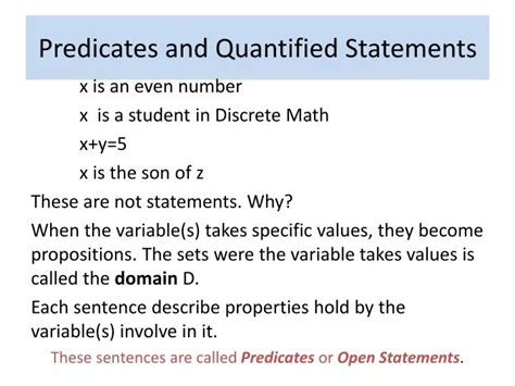 PPT Predicates And Quantified Statements PowerPoint Presentation Free Download ID