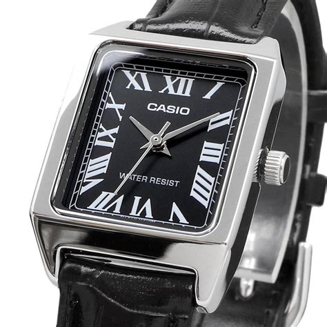 [time Cruze] Casio Cartier Tank Style Leather Strap Women Watch Ltp V007l 1b Ltp V007l 7b1 Ltp