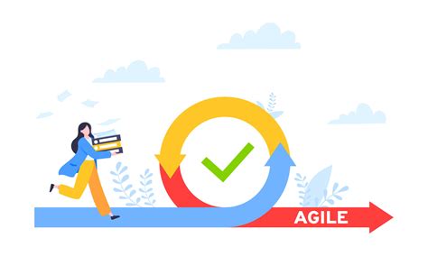 Agile Development Methodology Business Concept Flat Style Design Vector
