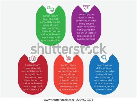 Flowchart Infographic 6 Rounded Elements Concept Stock Vector Royalty Free 2279572671