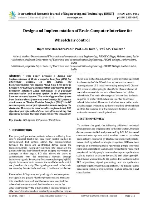 Pdf Design And Implementation Of Brain Computer Interface For