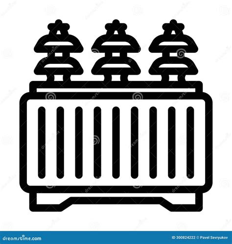 Transformer Electric Line Icon Vector Illustration Stock Vector Illustration Of Pylon Power