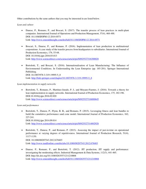 Pdf Successful Lean Implementation Organizational Culture And Soft Lean Practices