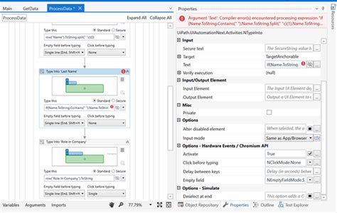 Build Your First Process ERROR Index Was Outside The Bounds Of The Array Activities UiPath