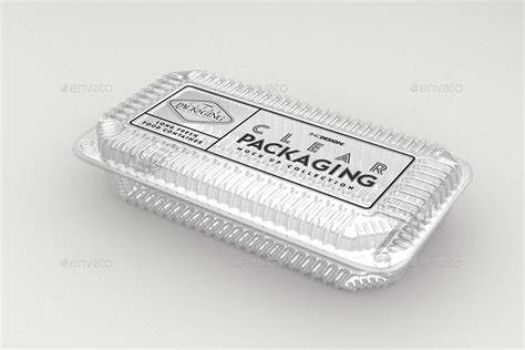 Clear Long Clamshell Packaging Mockup Graphics Graphicriver